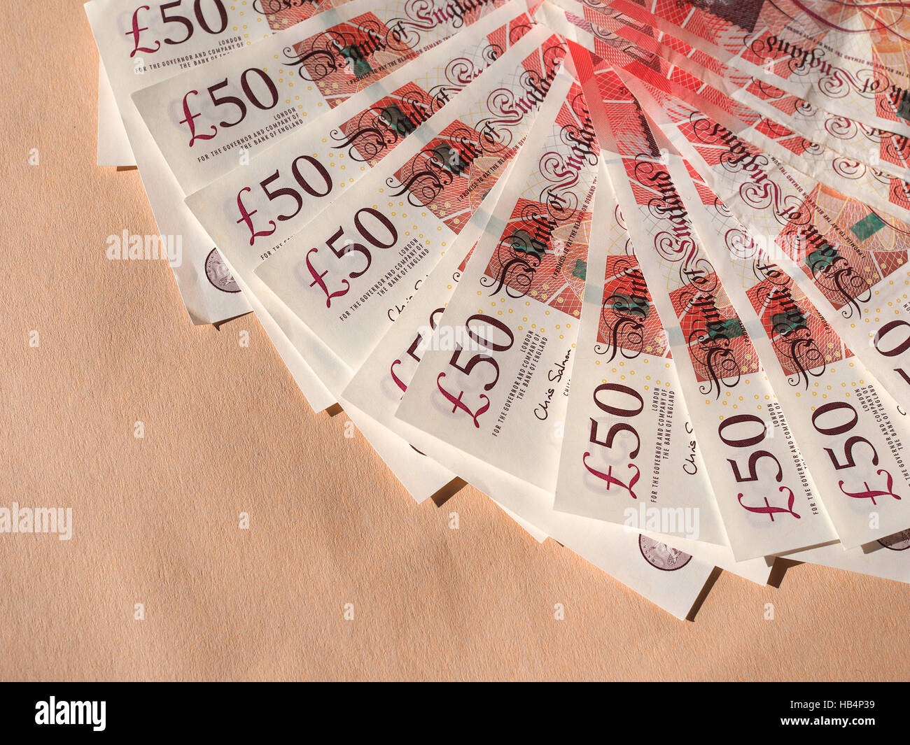 Fifty Pound notes Stock Photo - Alamy