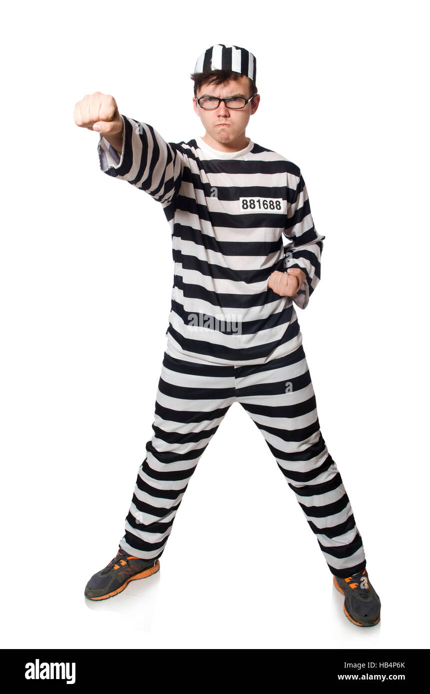Prisoner isolated on the white background Stock Photo - Alamy
