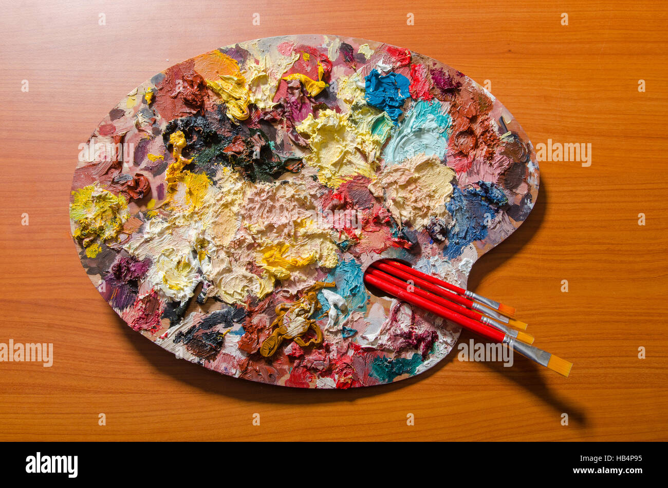 Artist palette in art concept Stock Photo - Alamy