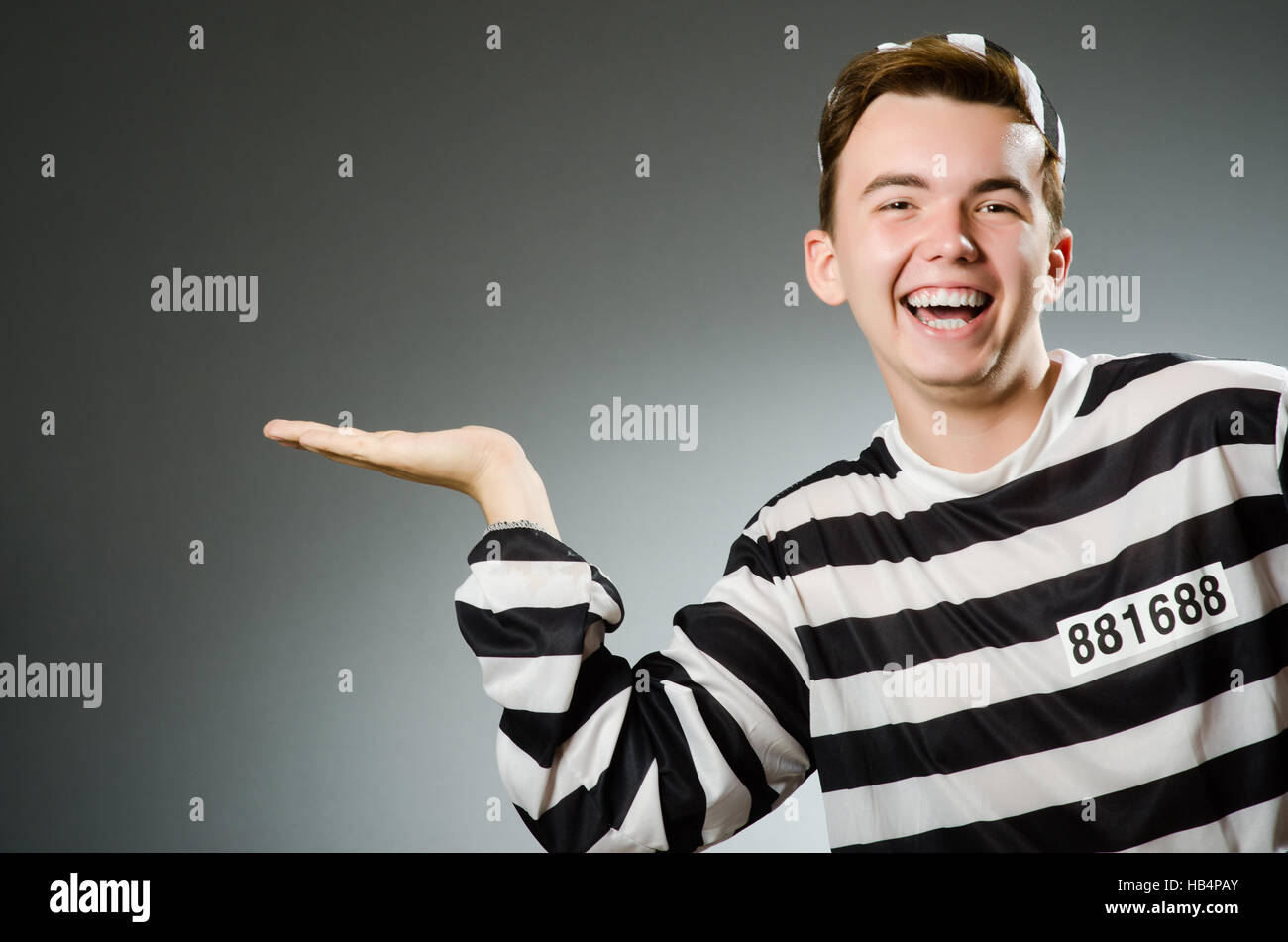 Funny prisoner in prison concept hi-res stock photography and images ...