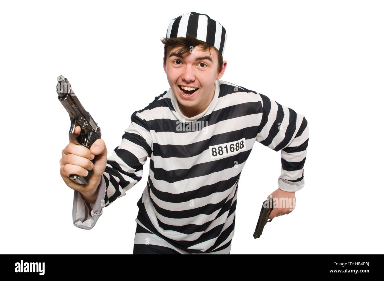 Prisoner isolated on the white background Stock Photo - Alamy