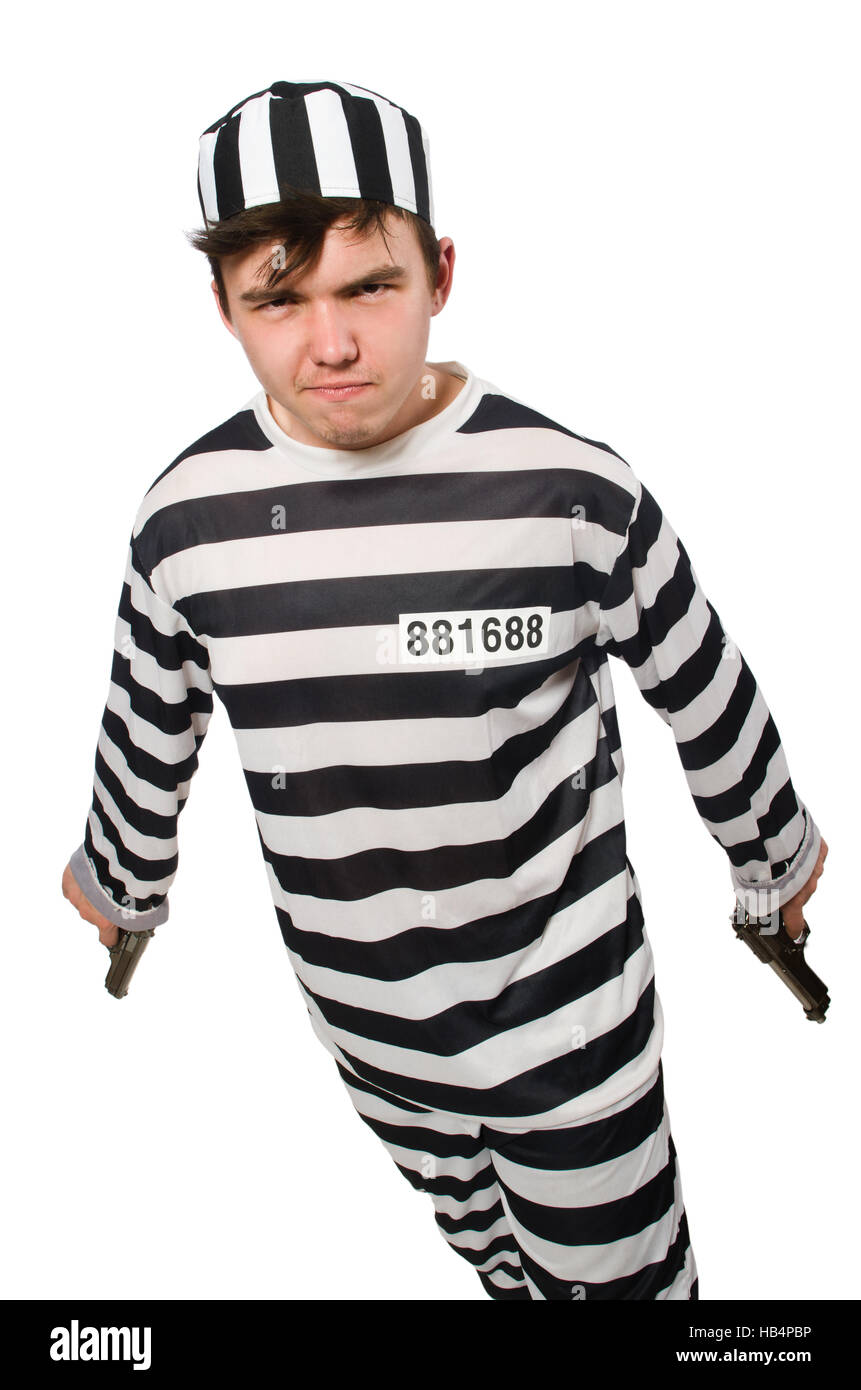 Prisoner isolated on the white background Stock Photo - Alamy