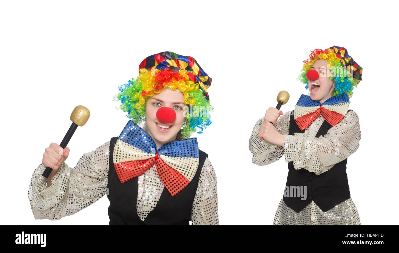 Clown in various poses isolated on white Stock Photo - Alamy