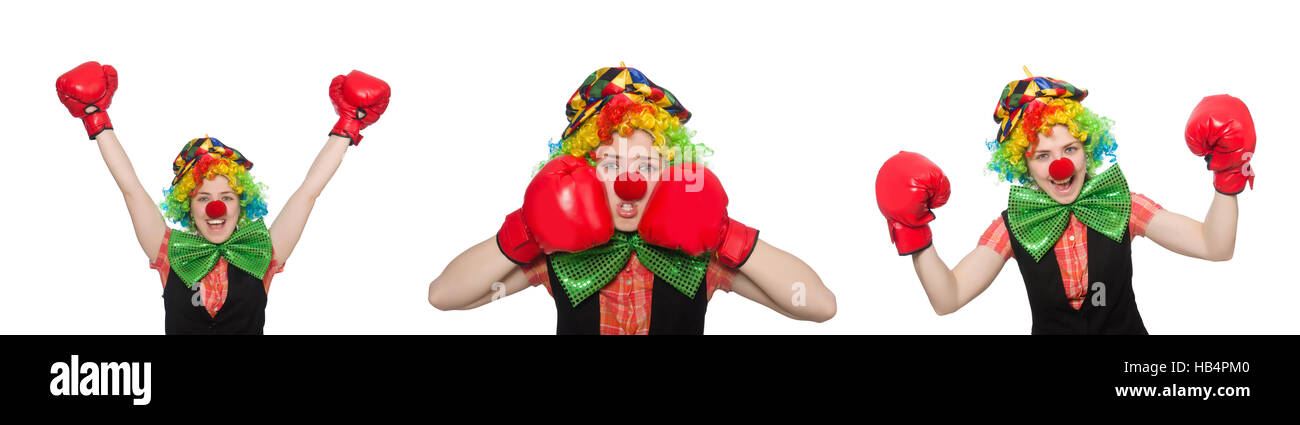 Clown in various poses isolated on white Stock Photo - Alamy