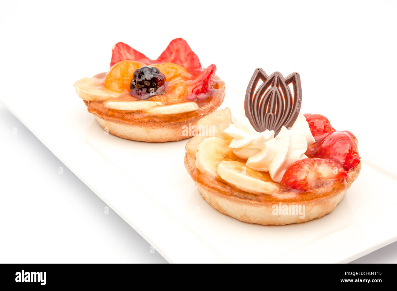 on an plate of delicious fruit tart Stock Photo - Alamy