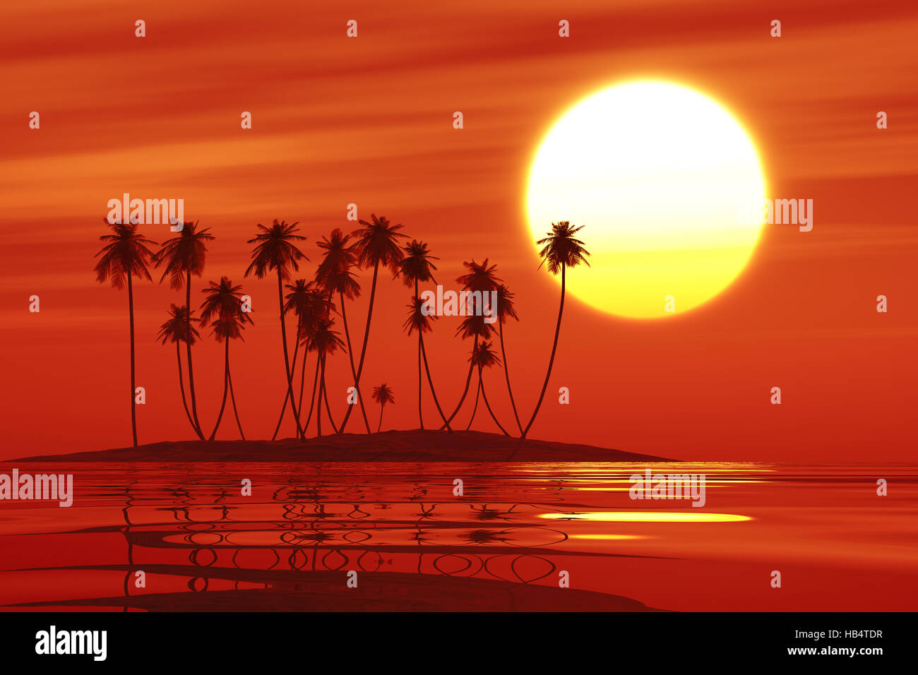 tropical coconut island Stock Photo - Alamy