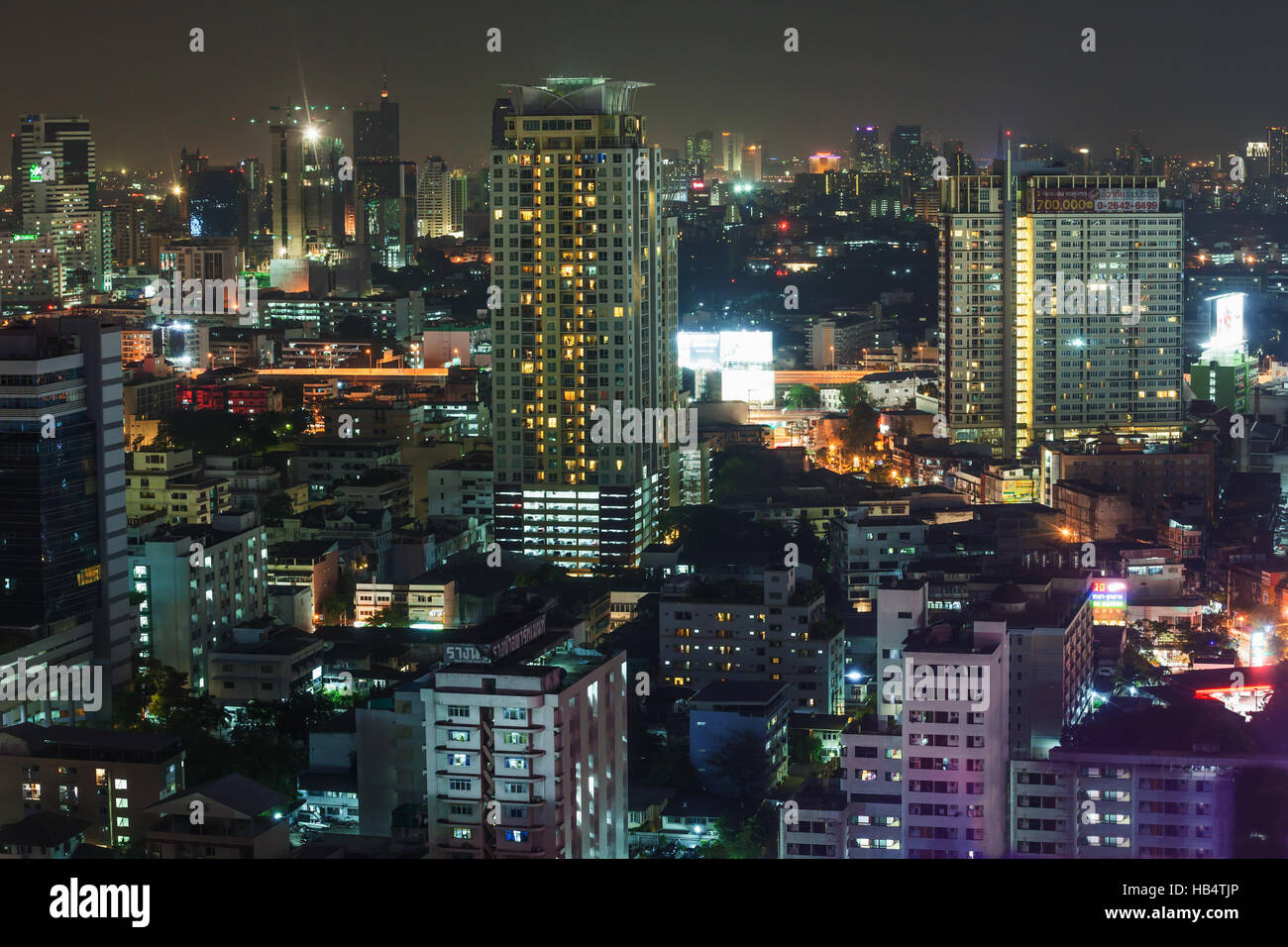 Shining Night Bangkok Stock Photo - Alamy