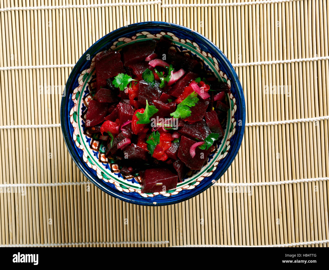 Moroccan beet salad Stock Photo - Alamy