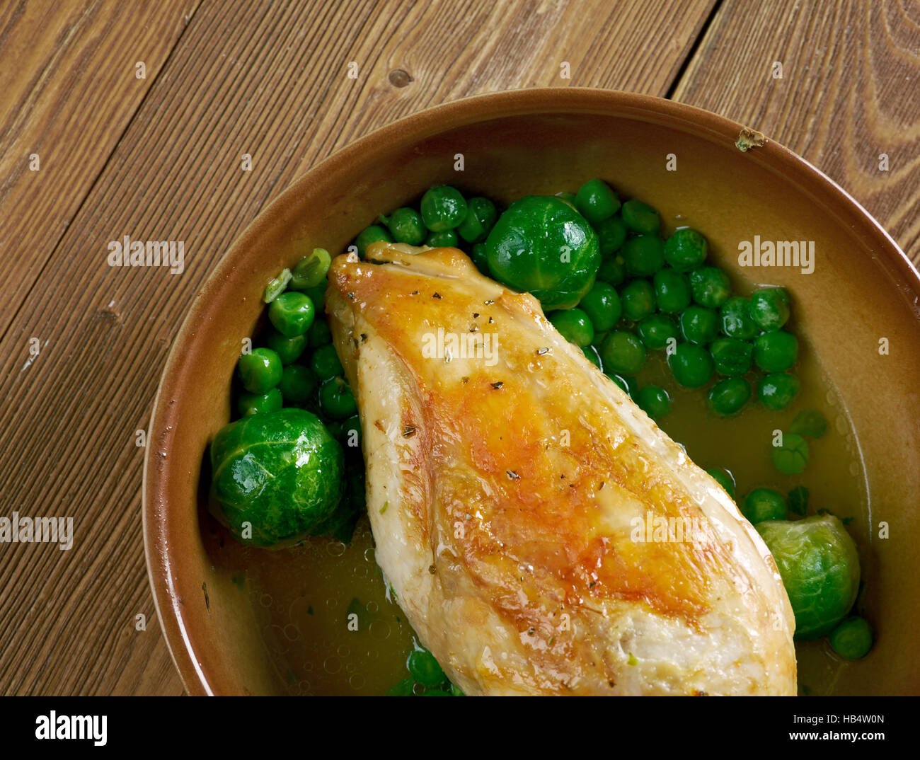 Italian Chicken Vesuvio Stock Photo - Alamy