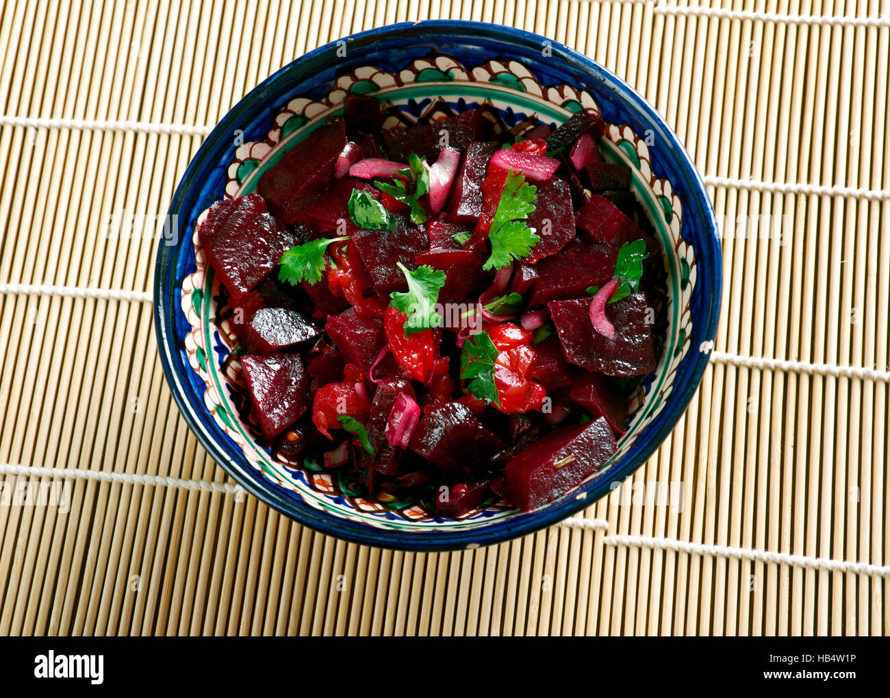 Moroccan beet salad Stock Photo - Alamy