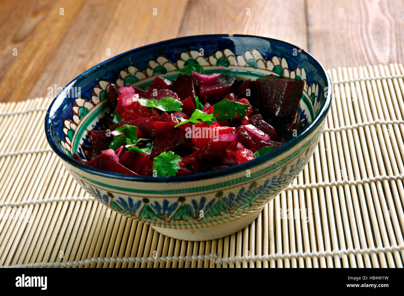 Moroccan beet salad Stock Photo - Alamy