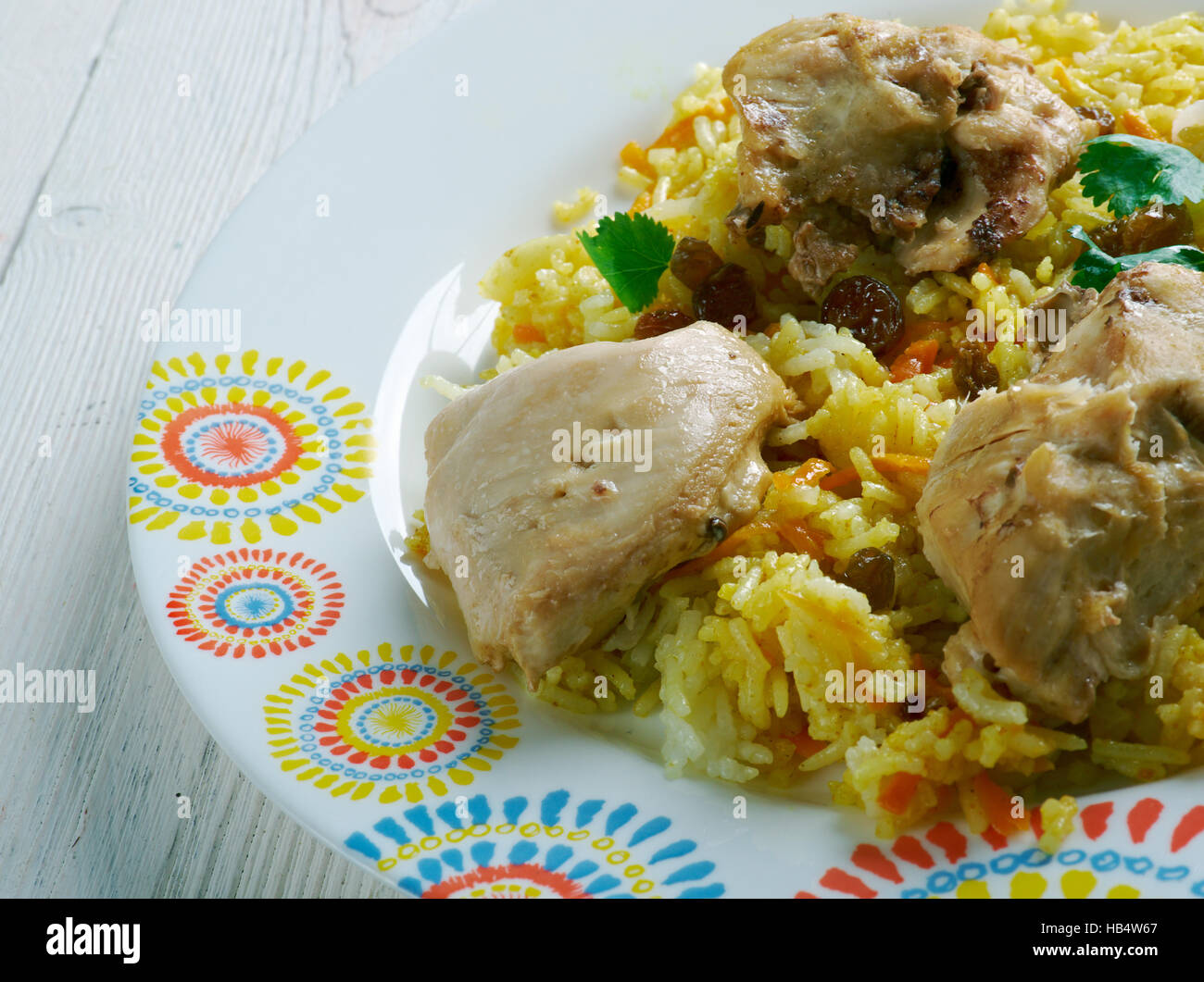 Kashmiri Chicken Pulao Stock Photo - Alamy