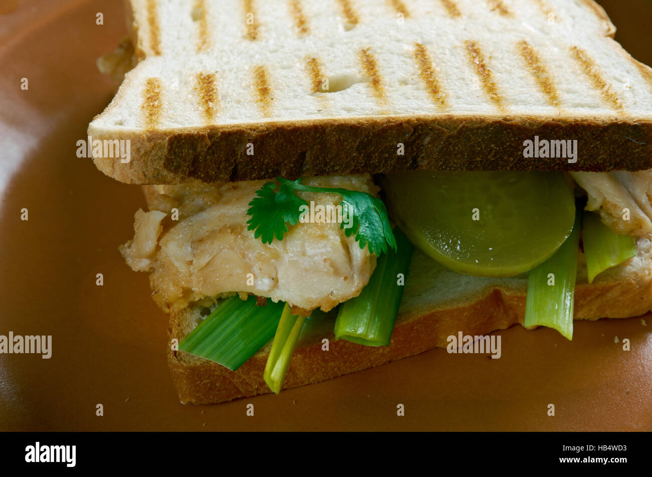 Grilled Cod Sandwiches Stock Photo - Alamy