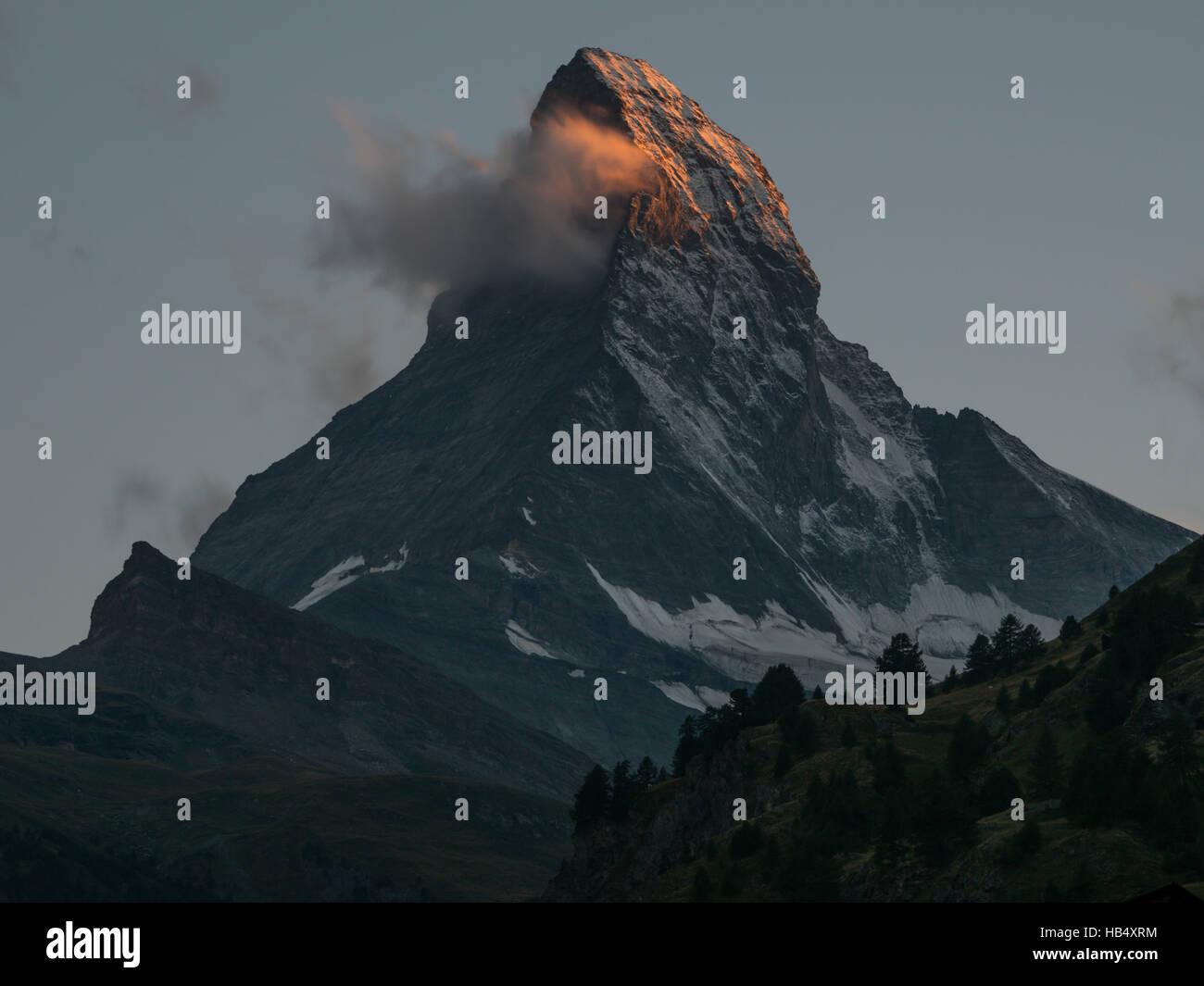 Matterhorn as seen from Zermatt, Switzerland Stock Photo - Alamy