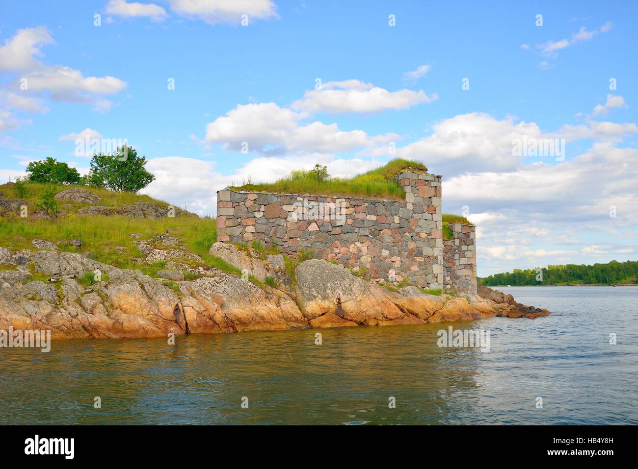 Suomenlinna fortress ruins view from a boat, Finland Stock Photo - Alamy