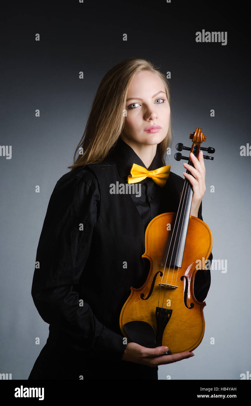 Woman in musical art concept Stock Photo - Alamy