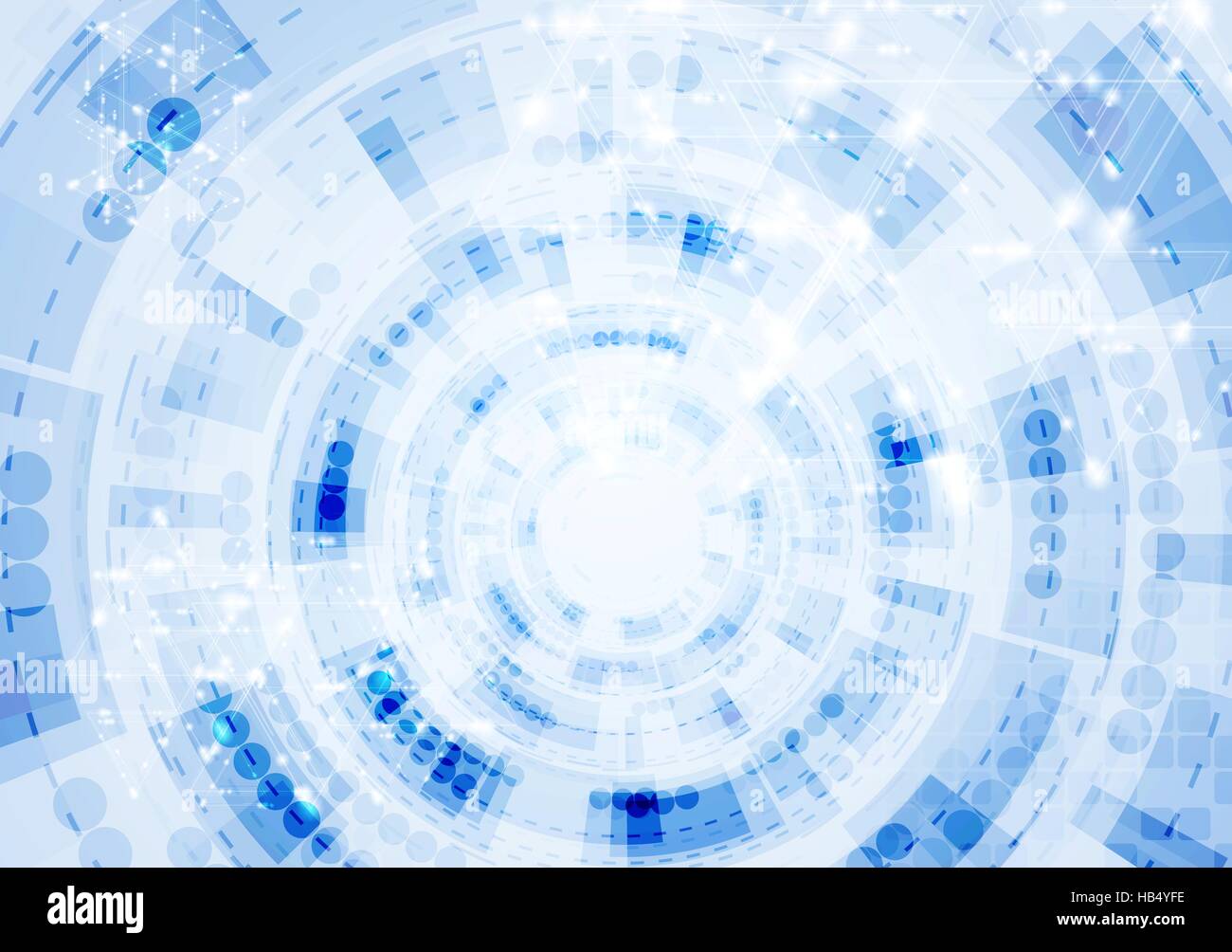 Tech blue gear drawing background Stock Photo - Alamy
