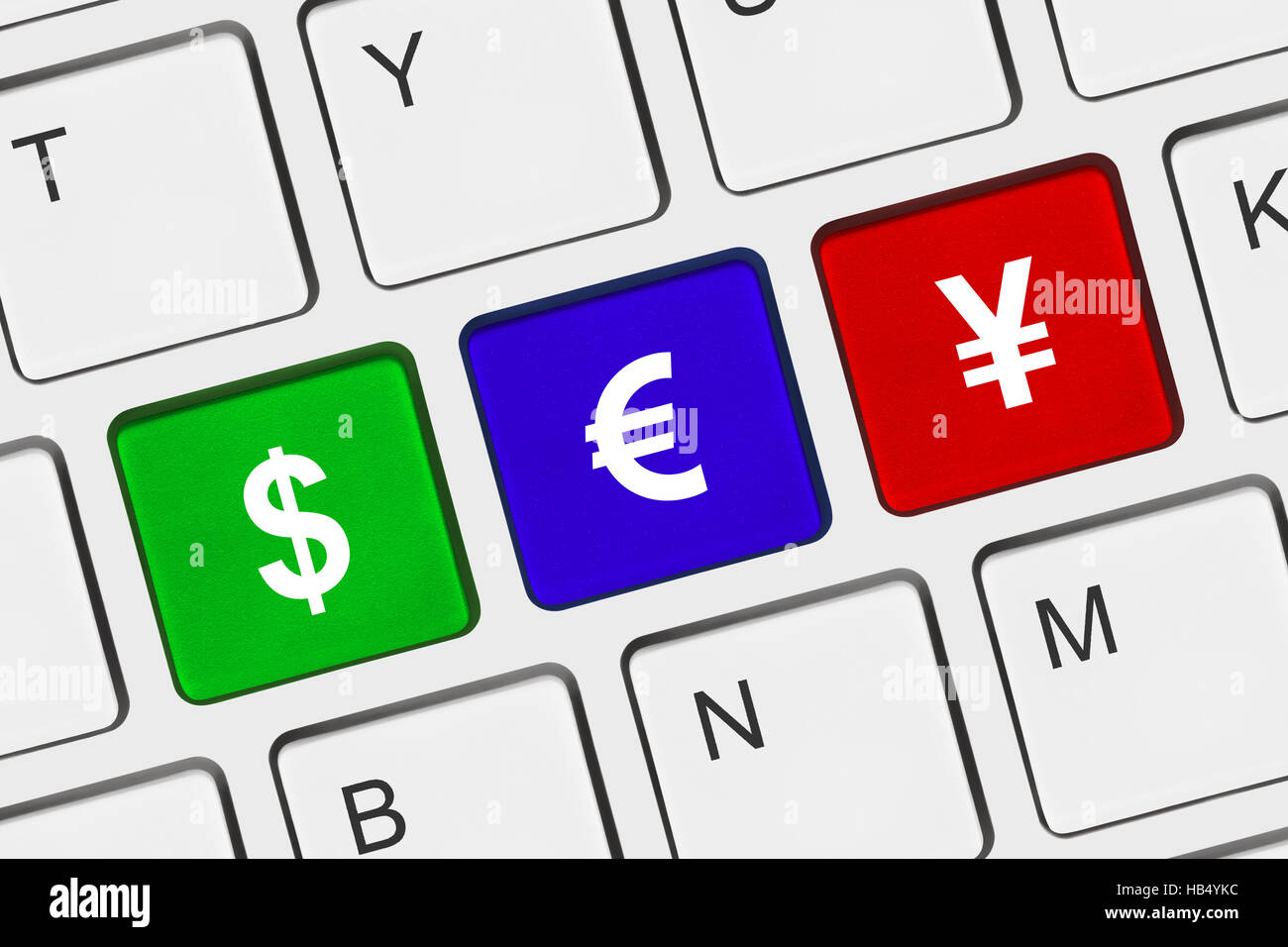 Computer keyboard with money keys Stock Photo - Alamy