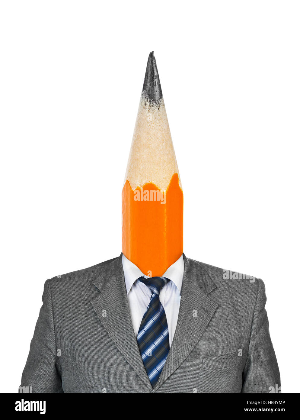 Pencil instead head Stock Photo - Alamy