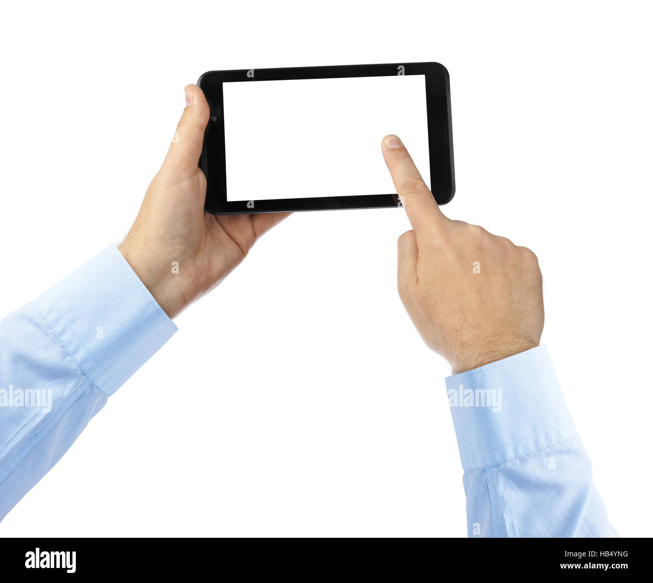 Hand with touchpad pc Stock Photo - Alamy
