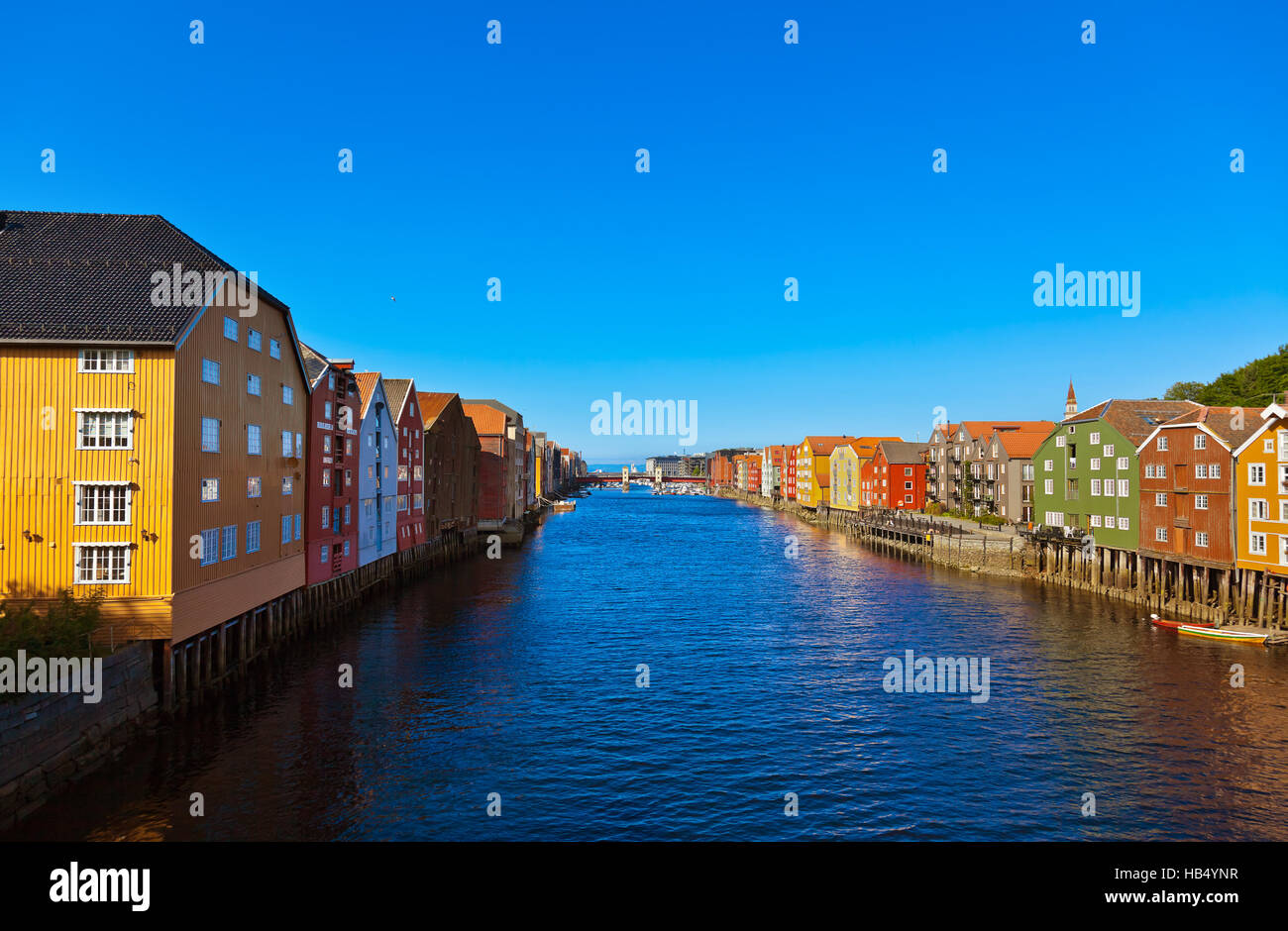 Cityscape of Trondheim Norway Stock Photo - Alamy