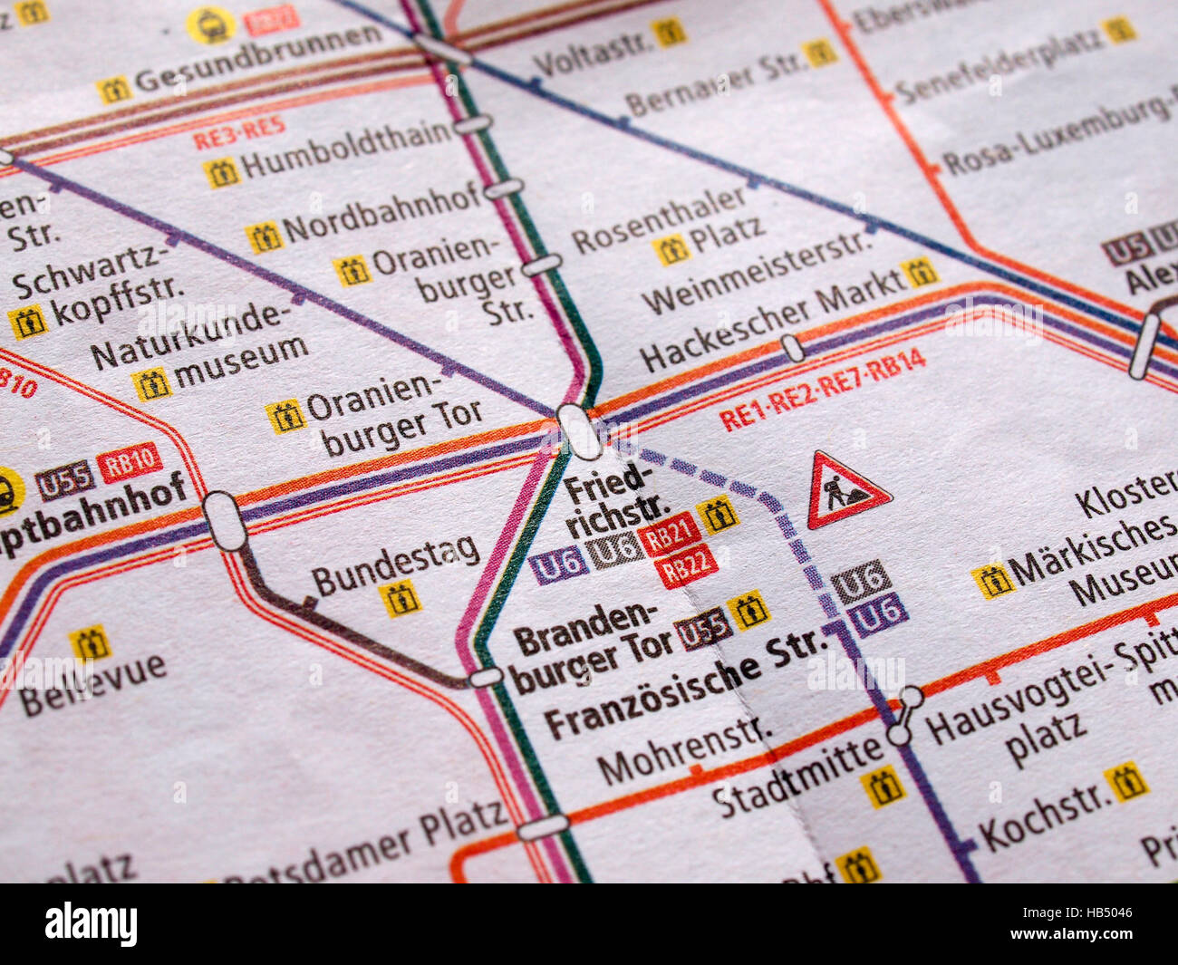 Detail berlin subway map hi-res stock photography and images - Alamy