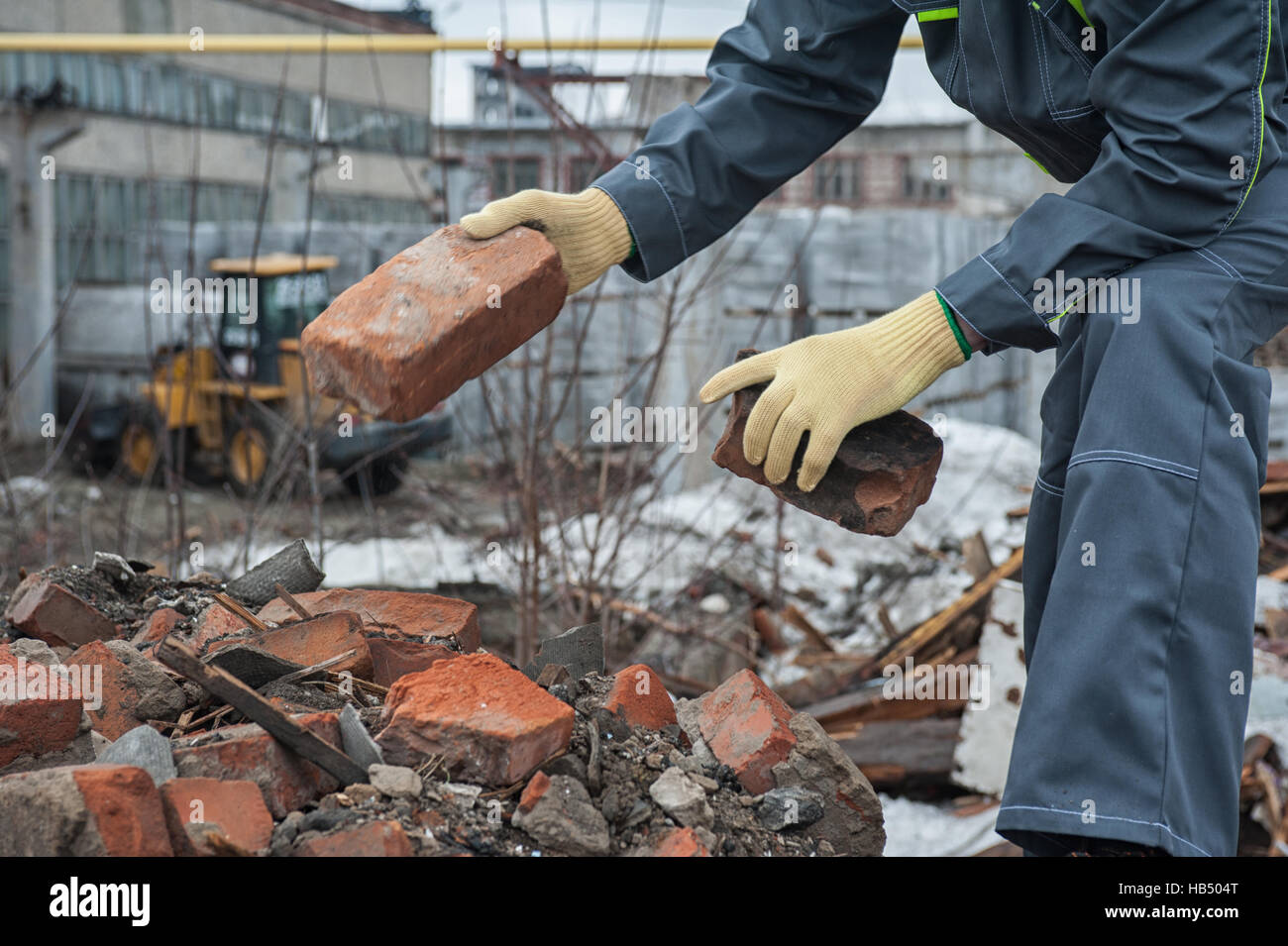 blockages of broken bricks Stock Photo - Alamy