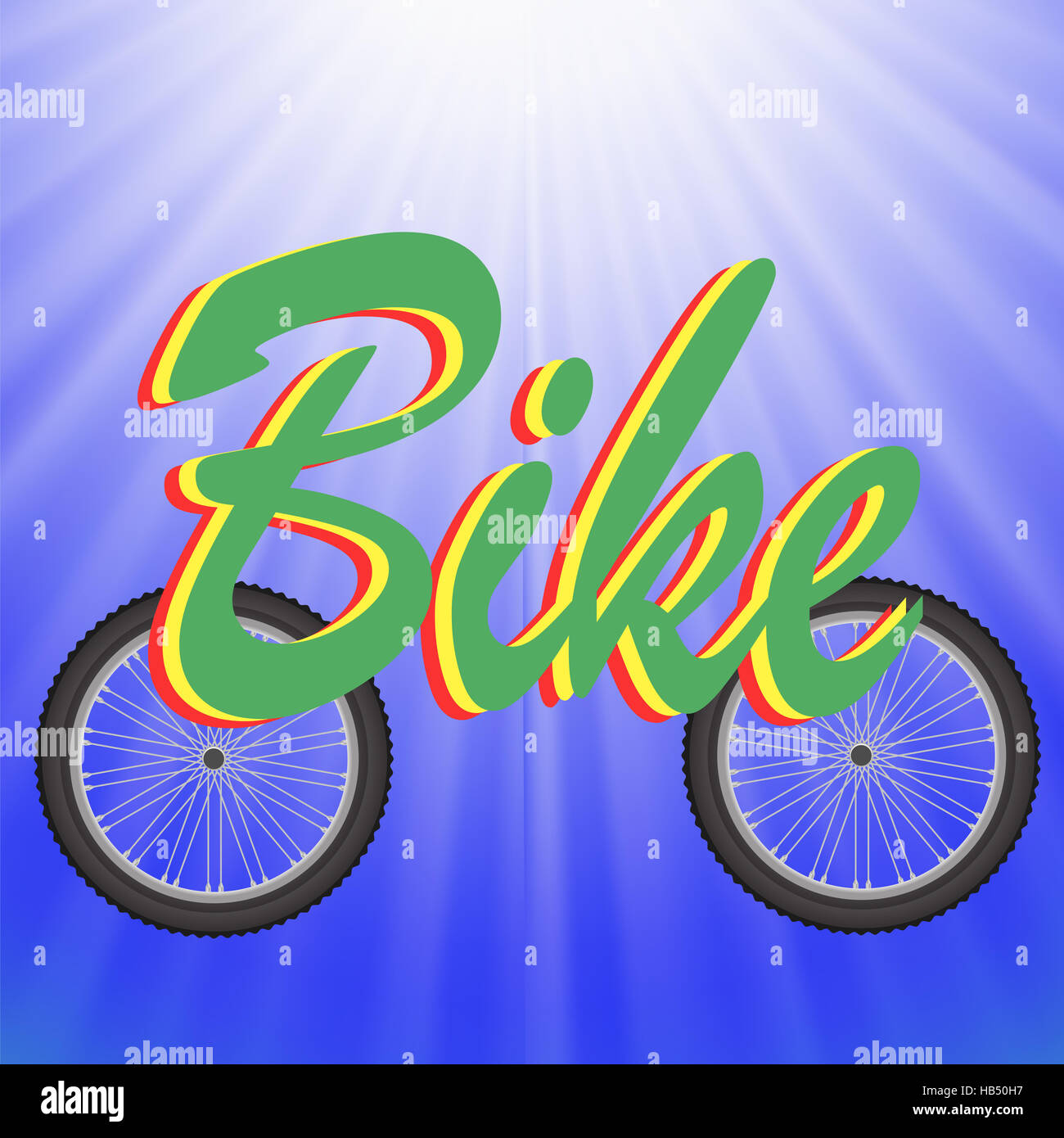 Two Bike Wheels Stock Photo - Alamy