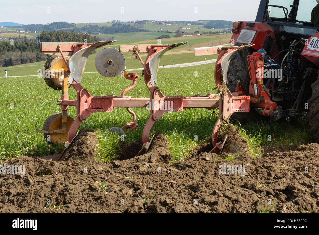 Farmer plowing field hi-res stock photography and images - Alamy