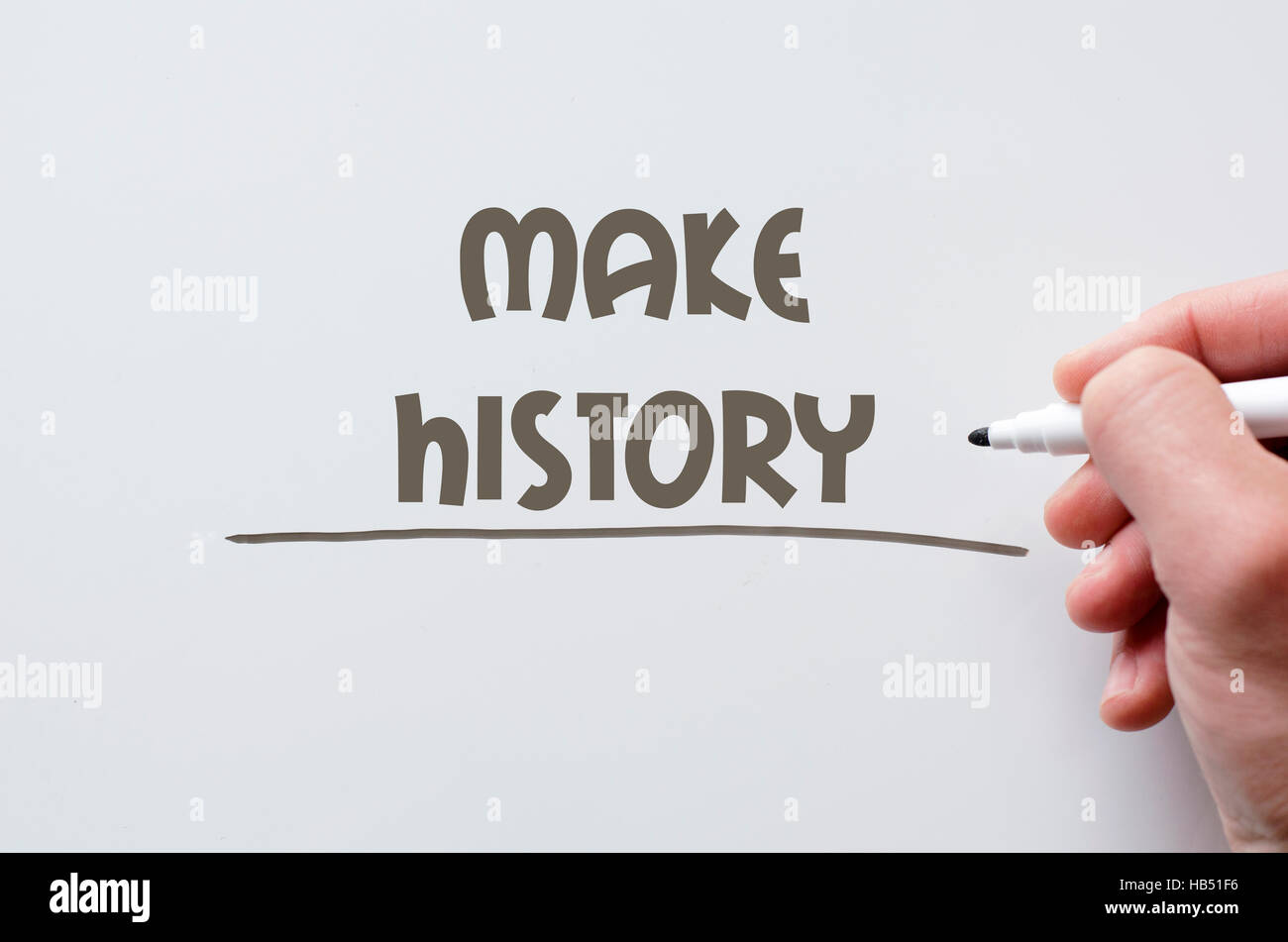 Human hand writing make history on whiteboard Stock Photo - Alamy
