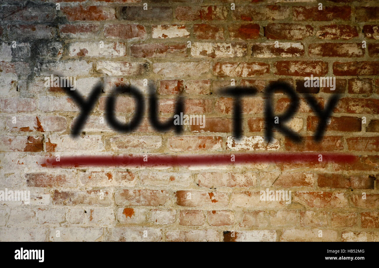 You Try Concept Stock Photo - Alamy