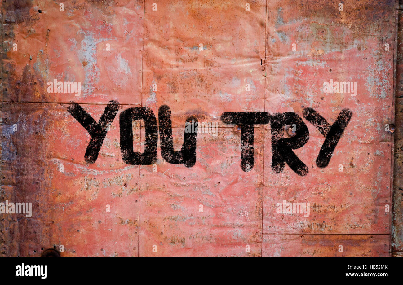 You Try Concept Stock Photo - Alamy