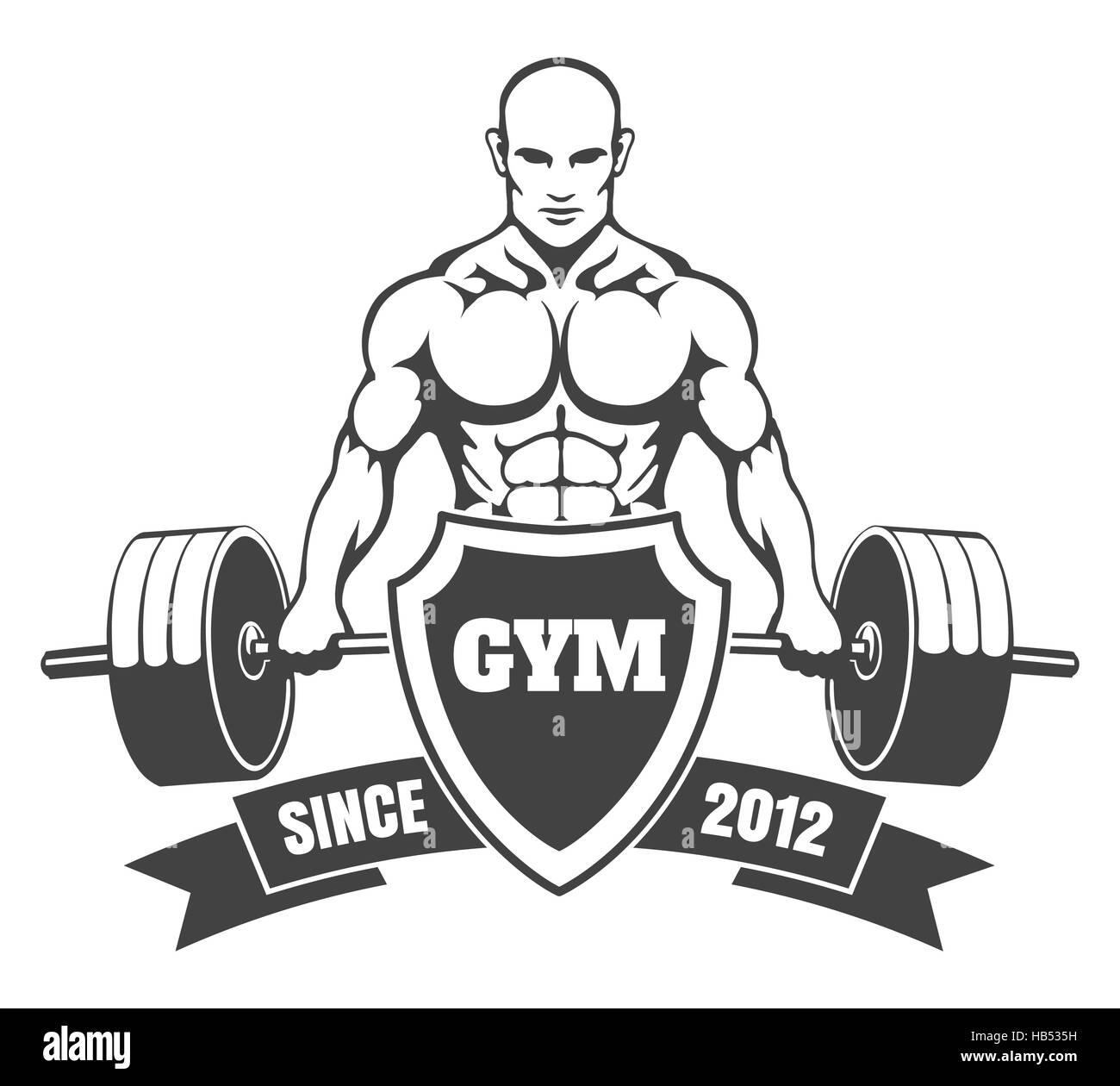 Bodybuilding logo hi-res stock photography and images - Alamy
