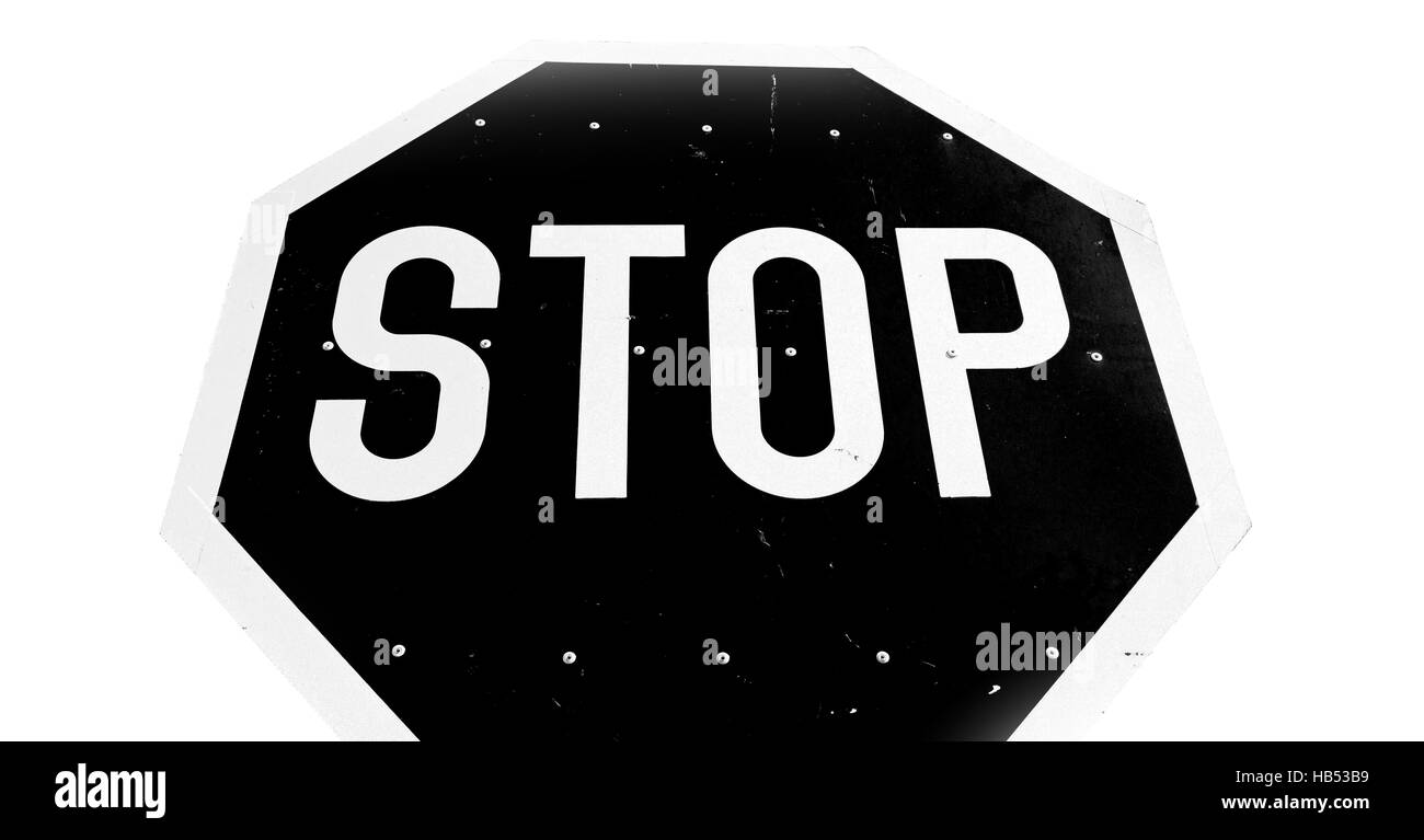 the stop signal write in south africa and sky Stock Photo - Alamy