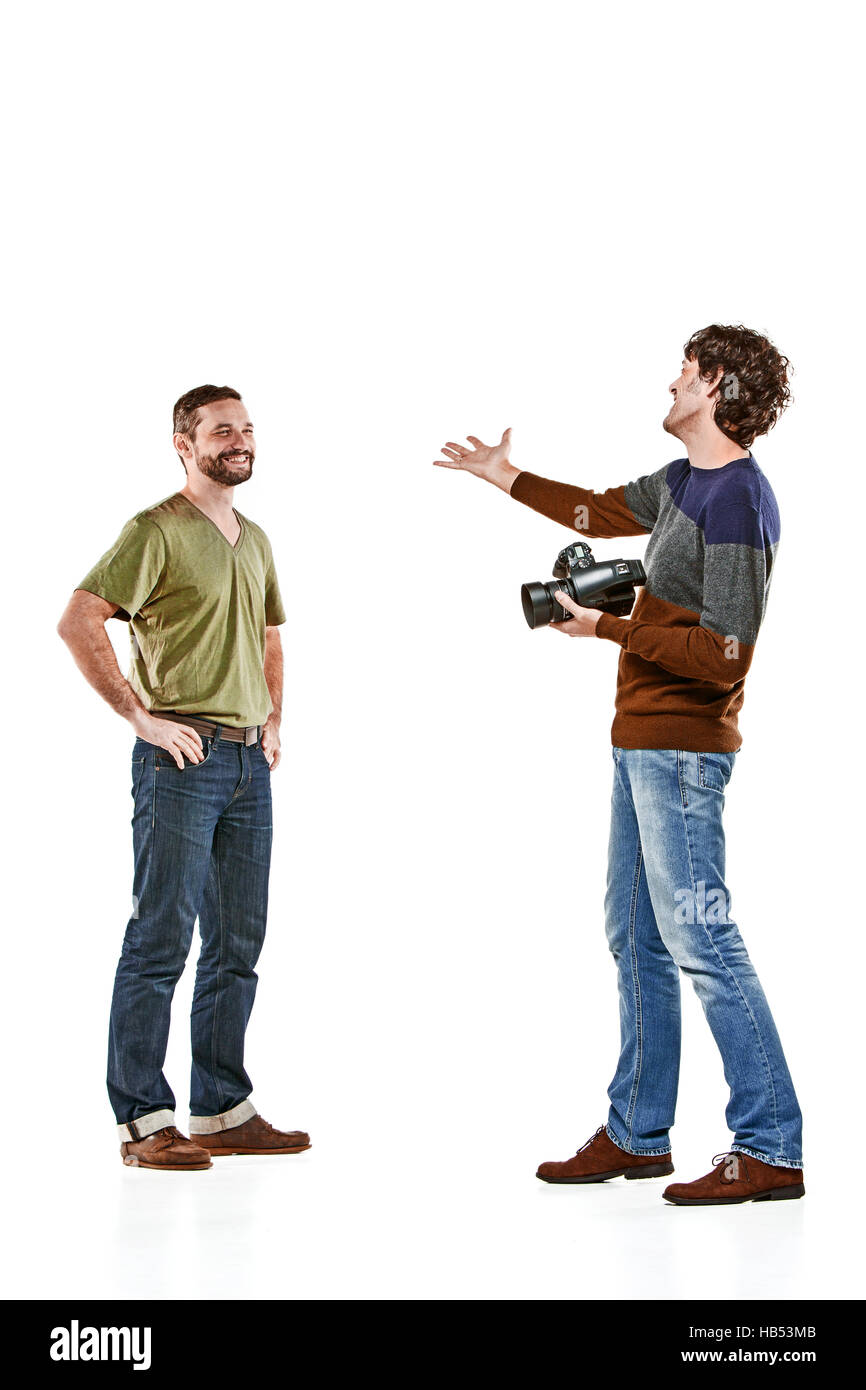 Happy friends taking fun Cut Out Stock Images & Pictures - Alamy