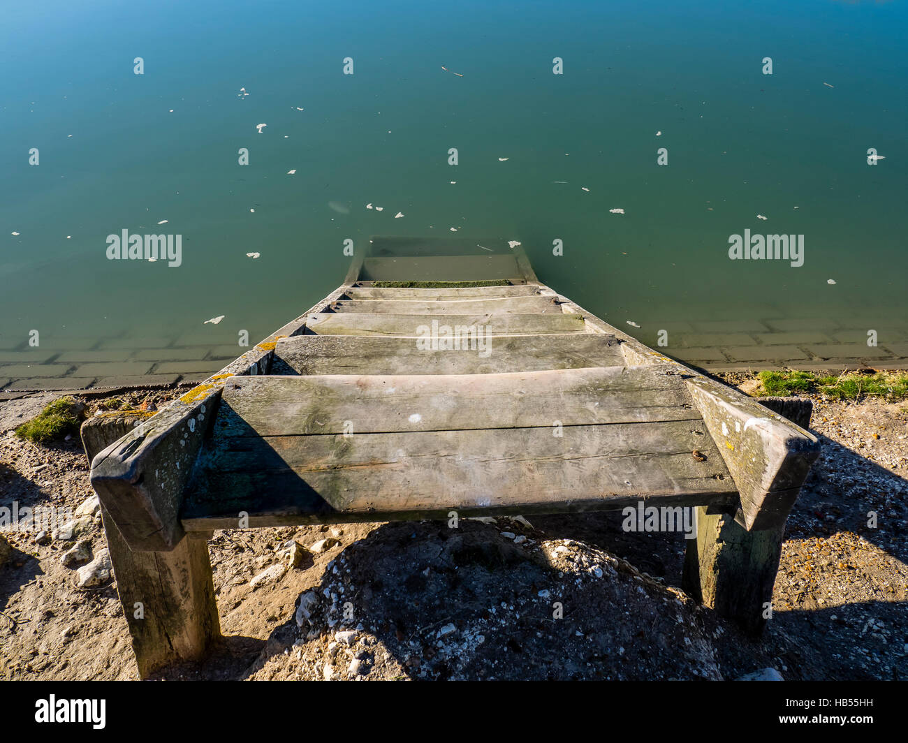 Wooden steps down to river hi-res stock photography and images - Alamy