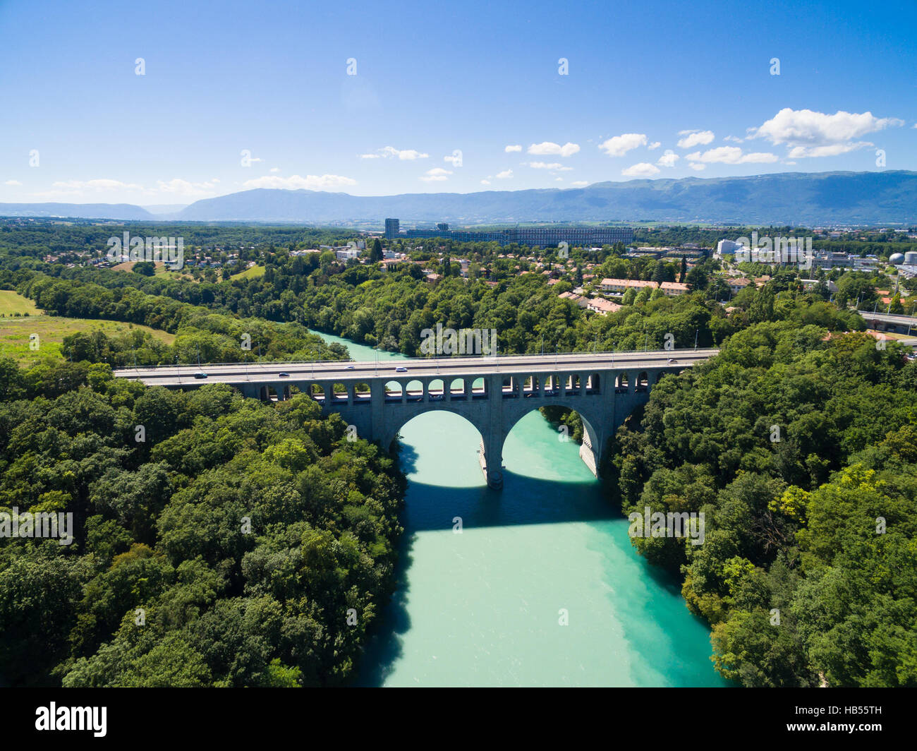 Aerial view river confluent hi-res stock photography and images - Alamy