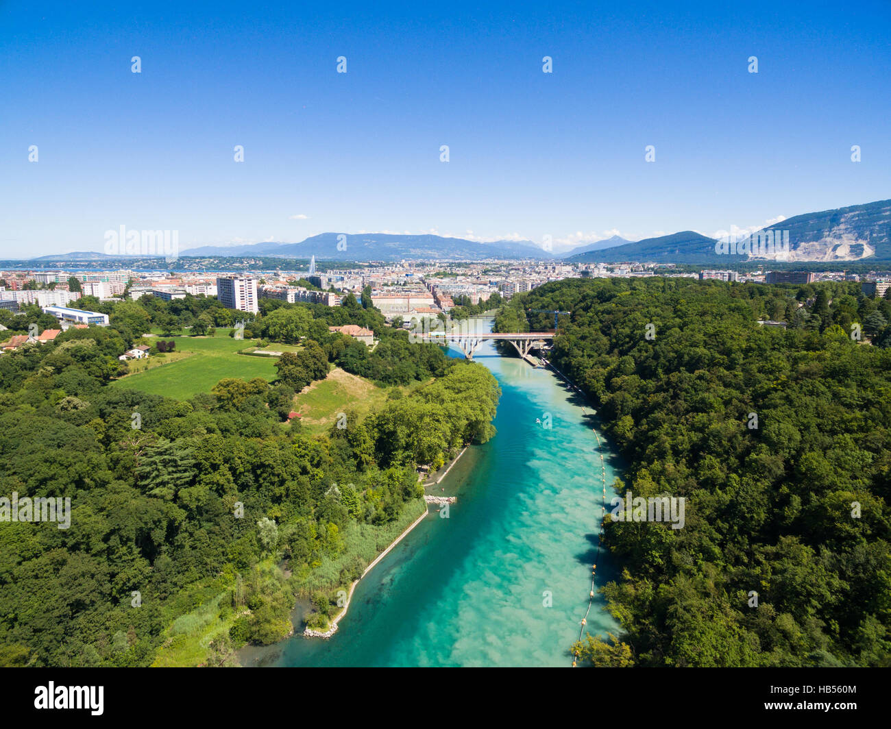 Aerial View Arve Rhone River High Resolution Stock Photography and ...