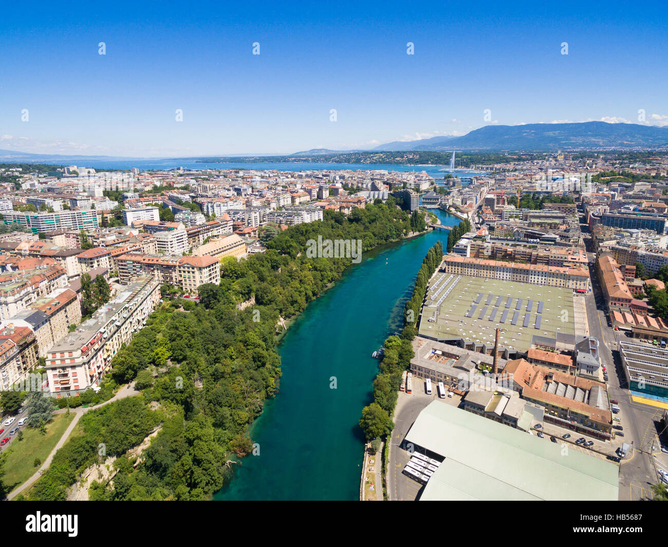 Aerial view river confluent hi-res stock photography and images - Alamy