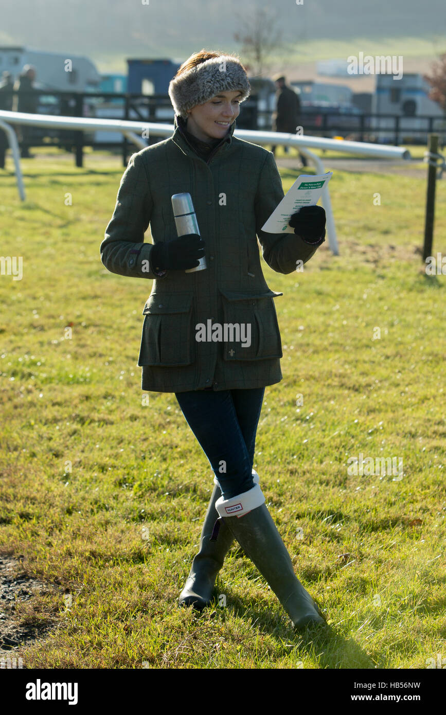 Victoria Pendleton poses for photographers during a point-to-point ...