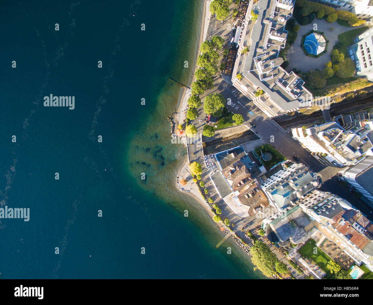 Aerial view montreux waterfront hi-res stock photography and images - Alamy