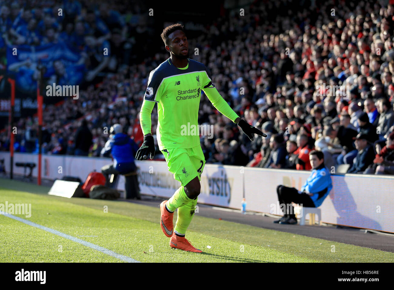 Liverpool's Divock Origi celebrates scoring his side's second goal of ...
