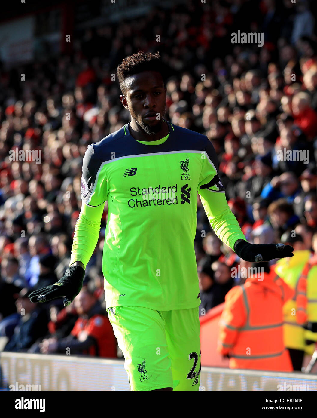 Liverpool's Divock Origi celebrates scoring his side's second goal of ...