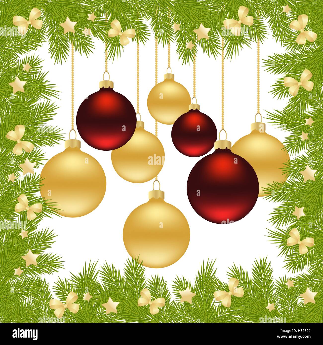Christmas gifts red balls Stock Vector Images - Alamy