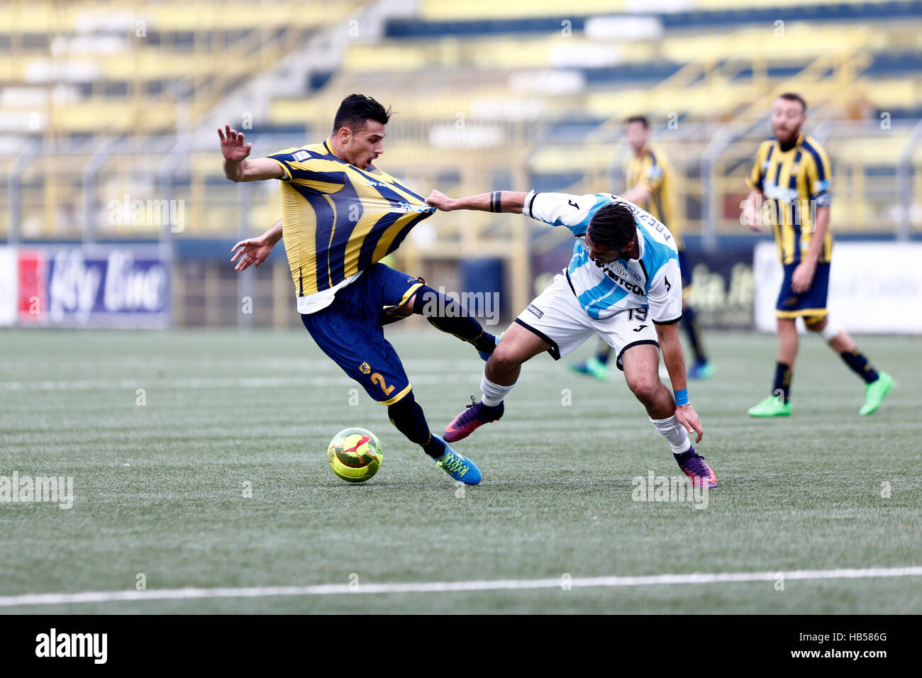 TOMMASO CANCELLOTTI (TER) and MARIO PREZIOSO (CEN) fights for the ball ...