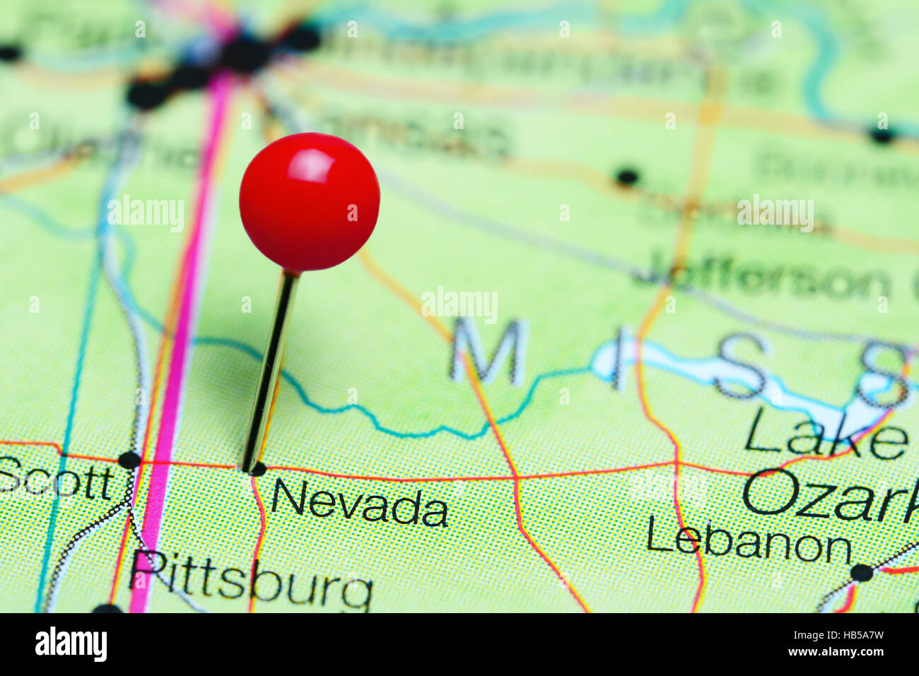 Nevada state map hi-res stock photography and images - Alamy