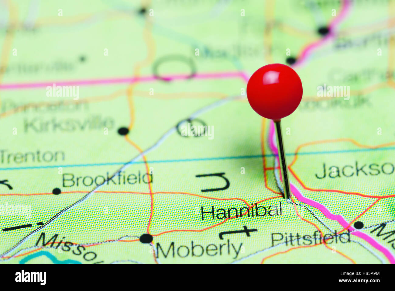 Hannibal missouri map hi-res stock photography and images - Alamy