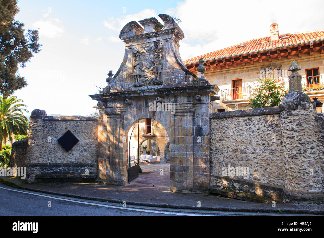 Arch, Entrance of an ancient Villa in Arce, Spain Stock Photo - Alamy