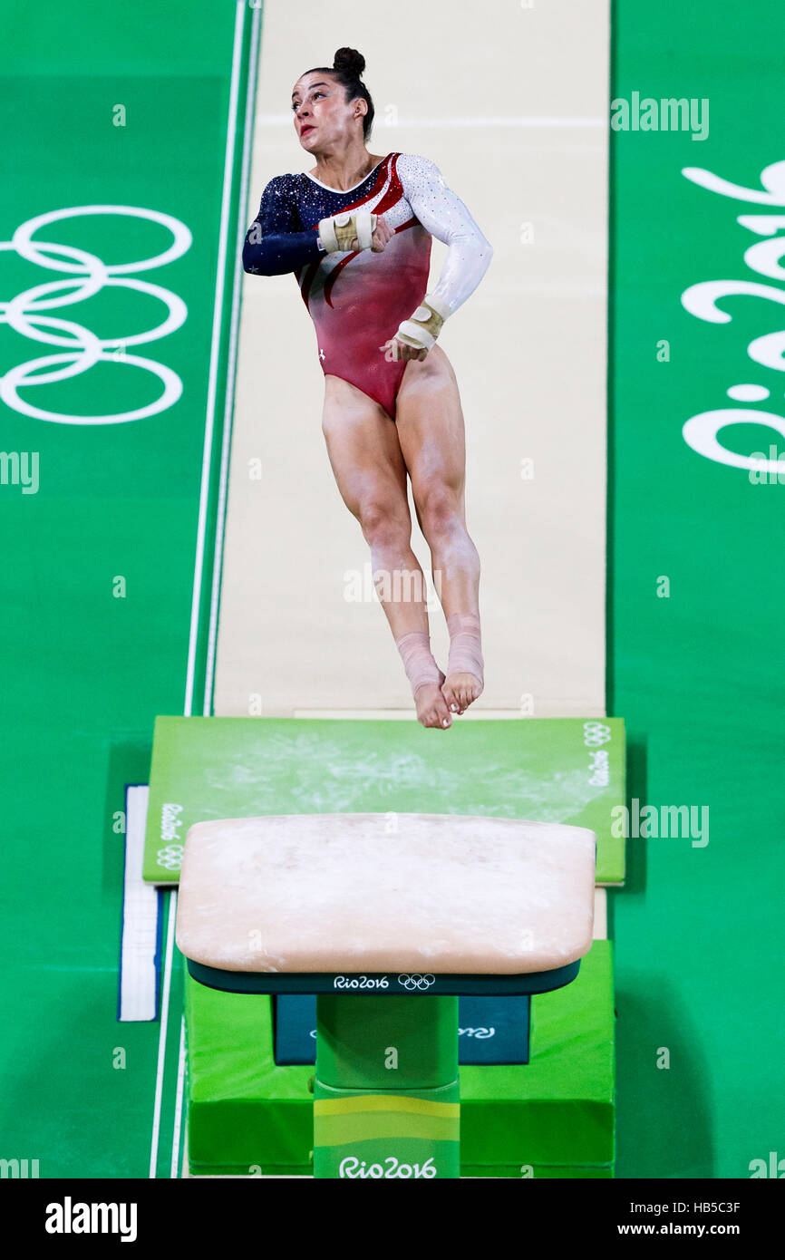 Rio de Janeiro, Brazil. 9 August 2016. Alexandra Raisman (USA) performs ...
