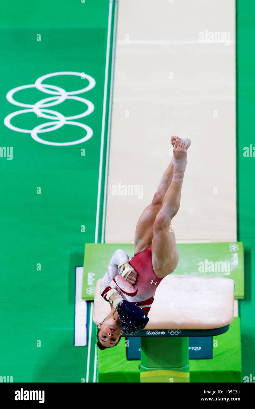 Rio de Janeiro, Brazil. 9 August 2016. Alexandra Raisman (USA) performs ...